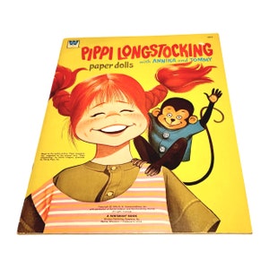 Pippi Longstocking Paper Dolls With Tini Mods 3 Vintage Books - Etsy