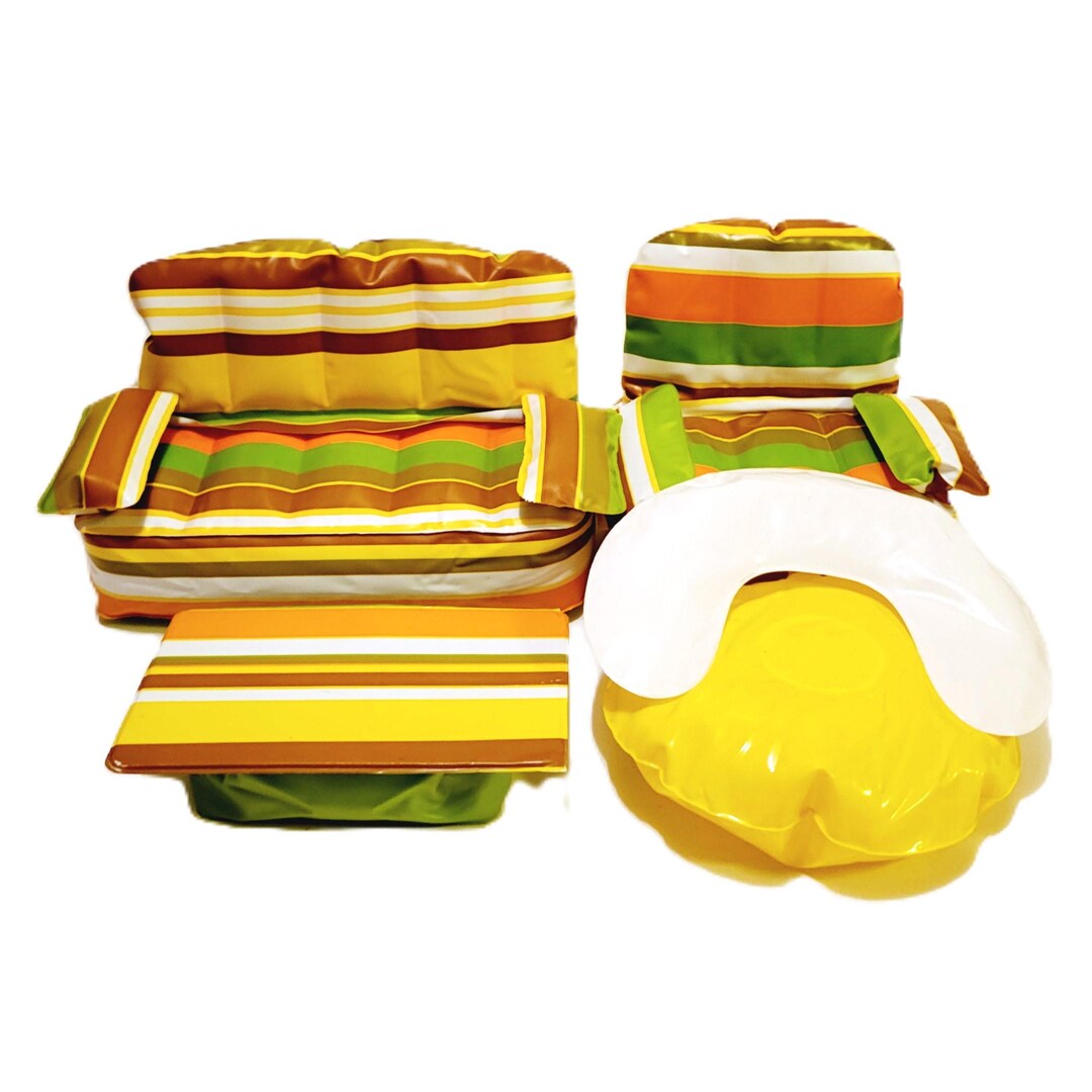 Vintage Puff N Play Sofa Set Barbie Size Blow up Furniture 4pc - Etsy