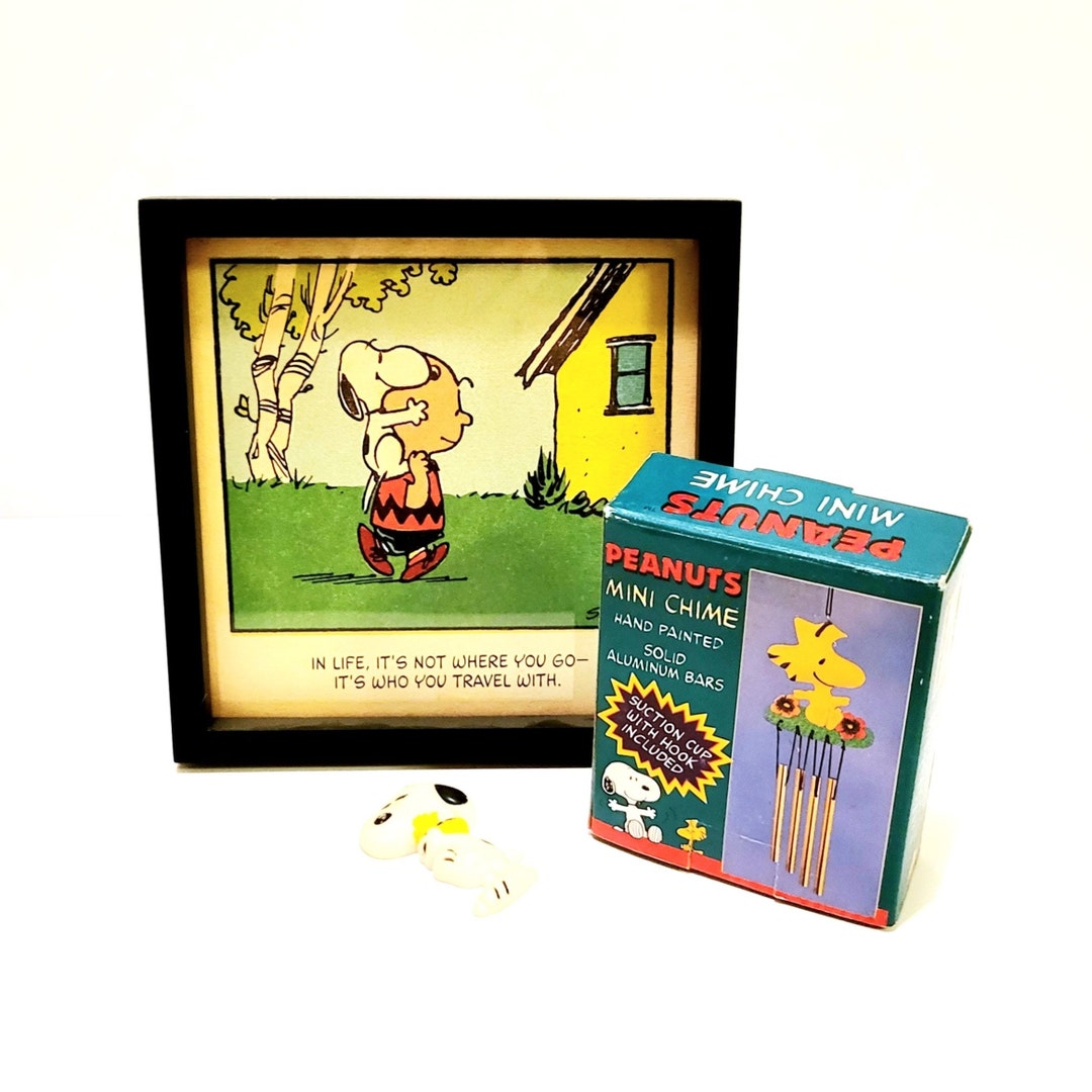 90s Woodstock Wind Chimes and Hallmark Peanuts Framed Art 3pc - Etsy