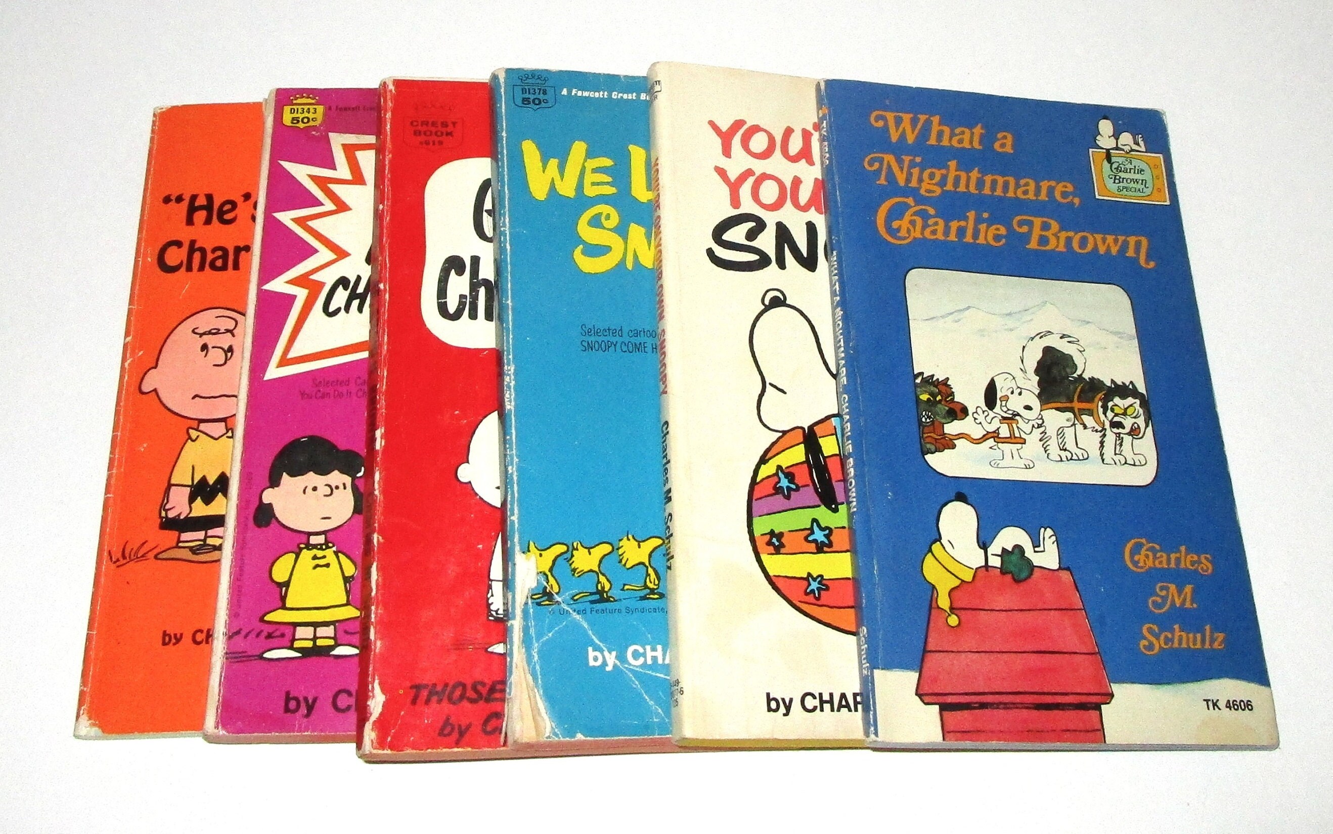 Vintage Peanuts Books Charlie Brown and Snoopy 6 Fawcett - Etsy