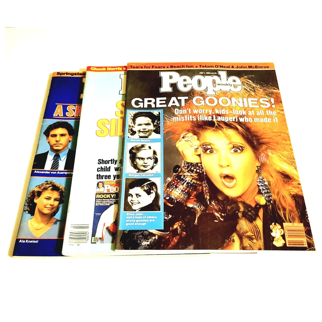 1985 People Magazines 3 Issues Cyndi Lauper Sly Stallone Covers - Etsy