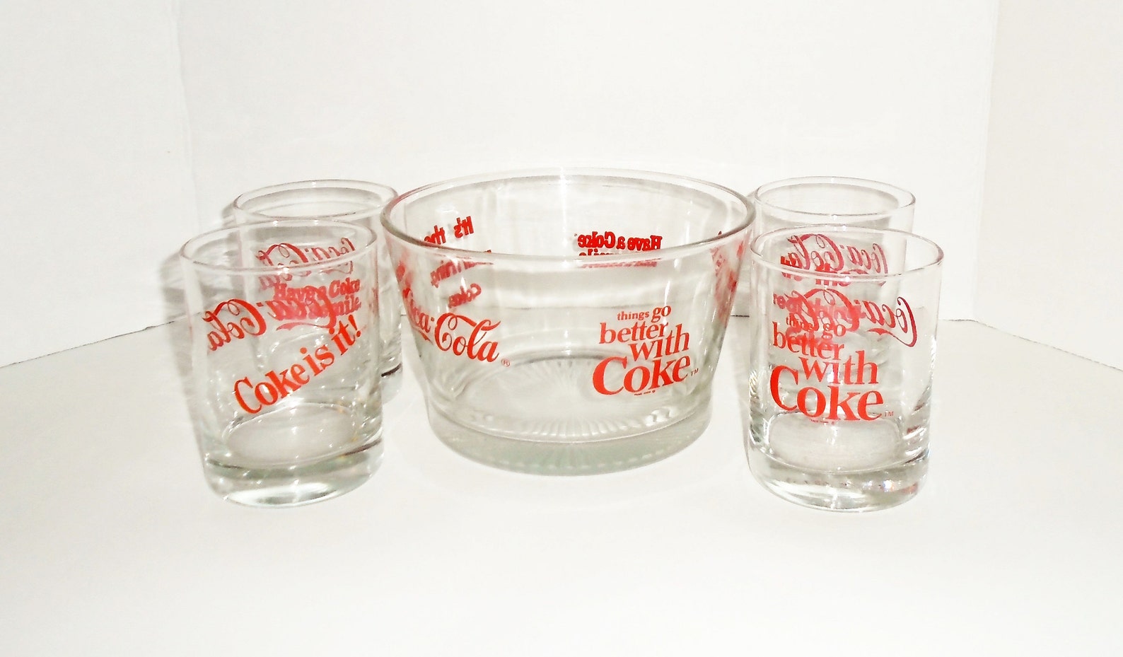 80s Coca Cola Bar Set Coke Crystal Ice Tub W Glasses NIB - Etsy