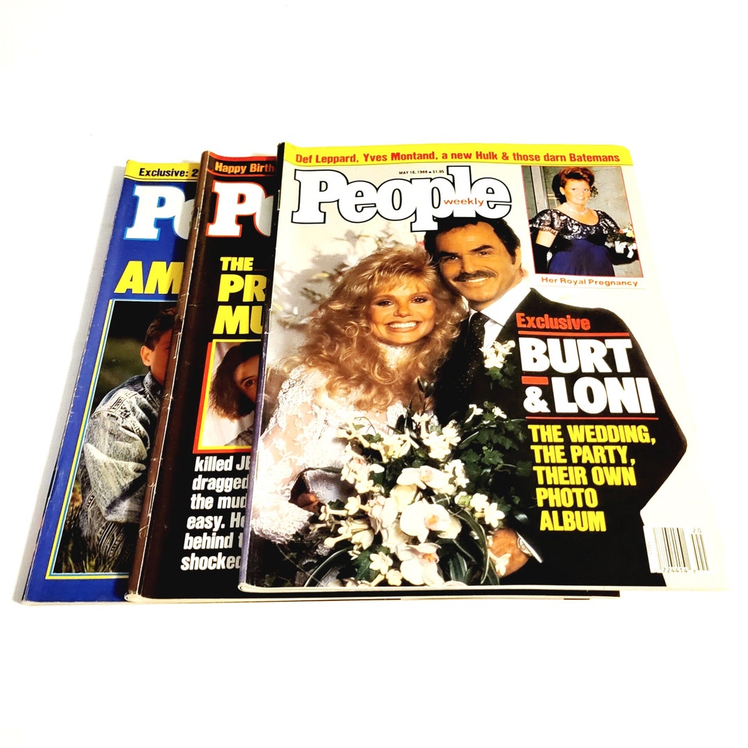 1988 People Magazines 3 Issues Burt Reynolds Loni Anderson Covers - Etsy
