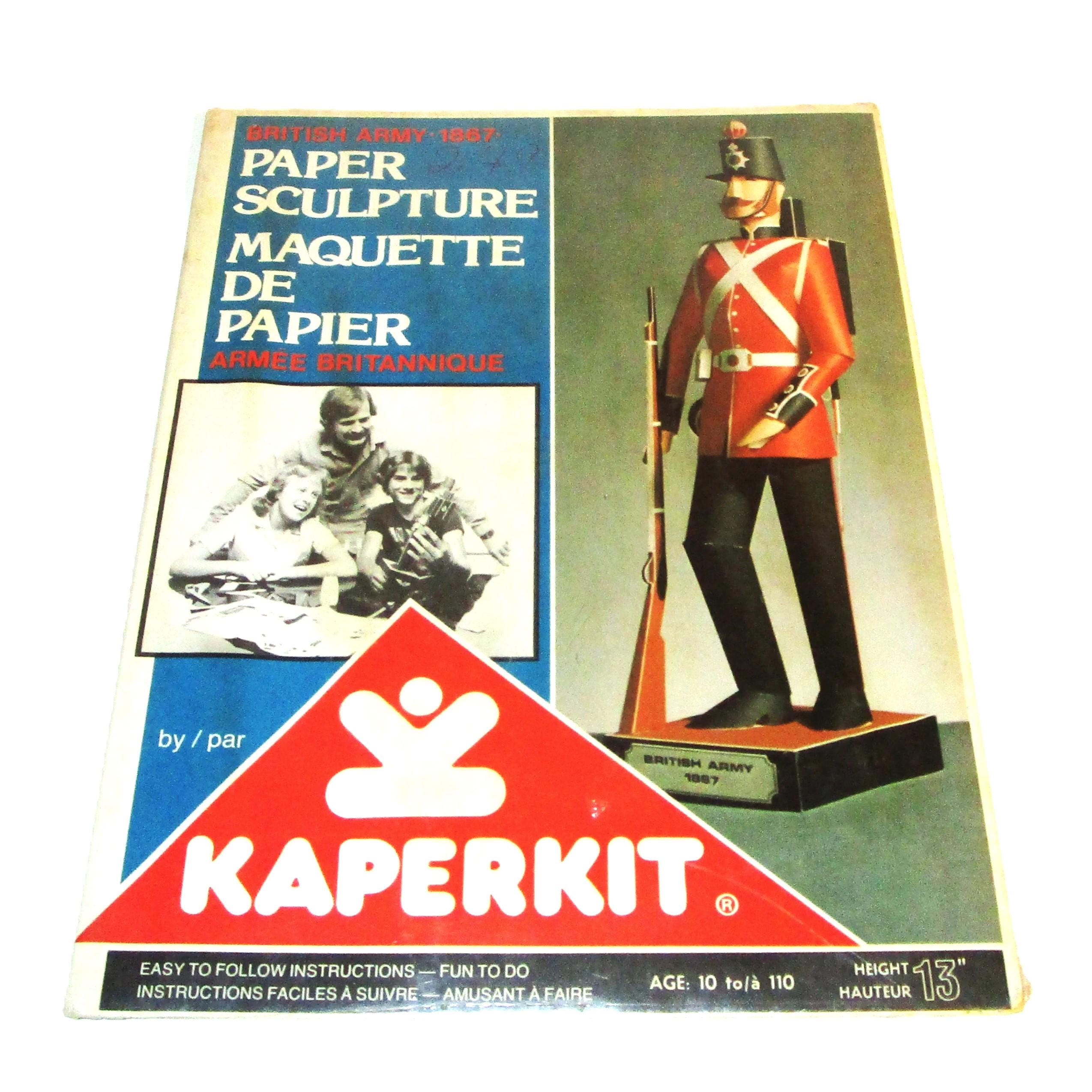 British Army 1867 Soldier Paper Sculpture by Kaperkit NOS 3pc - Etsy