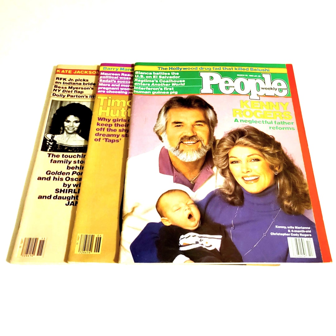 1982 People Magazines 3 Issues Kenny Rogers Timothy Hutton Covers - Etsy