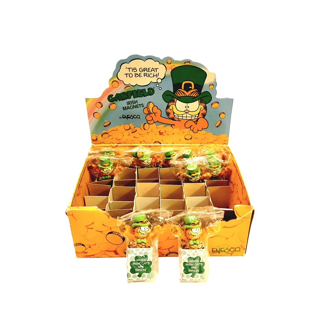 1978 Garfield Magnets Lucky Irish in Original Counter Box 10pc - Etsy