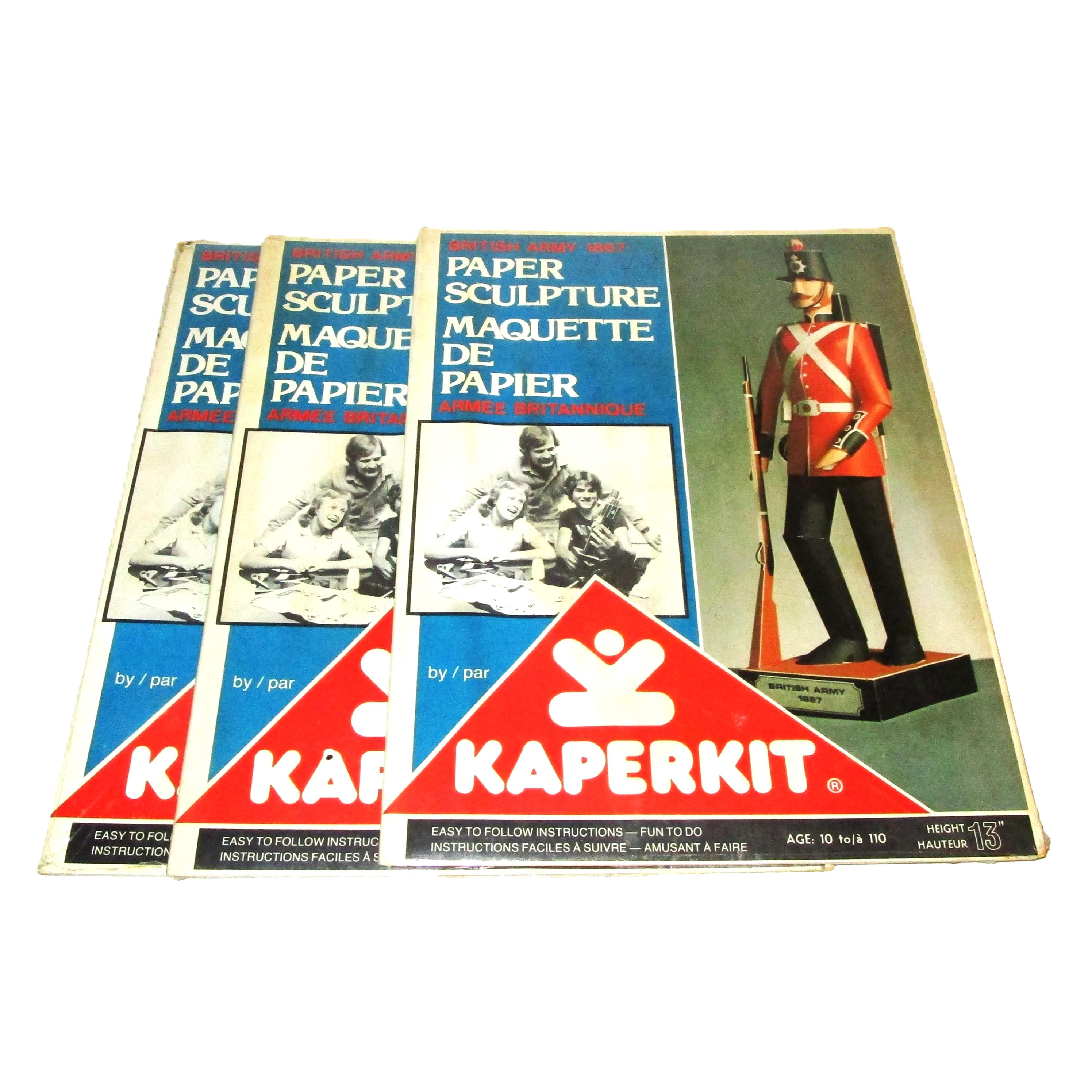 British Army 1867 Soldier Paper Sculpture by Kaperkit NOS 3pc - Etsy