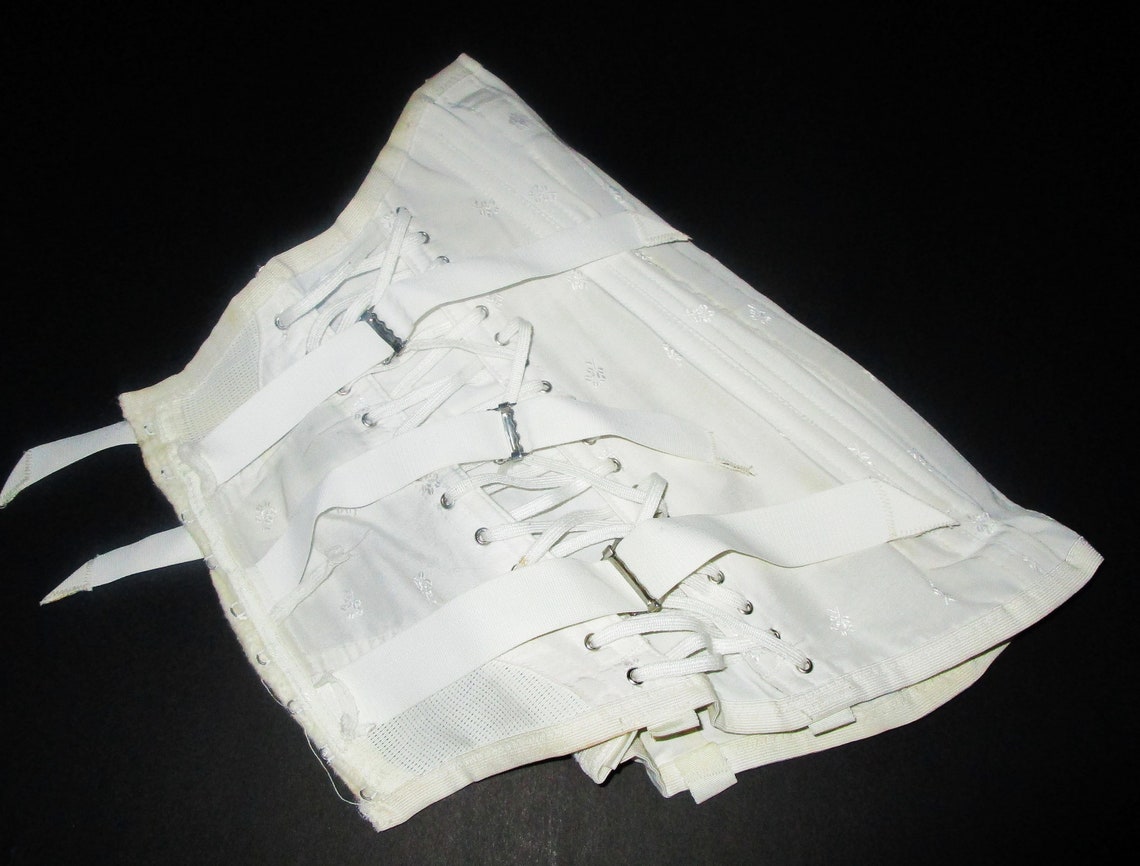 Vintage Medical Corset Boned White Girdle With Box 28W 36H - Etsy