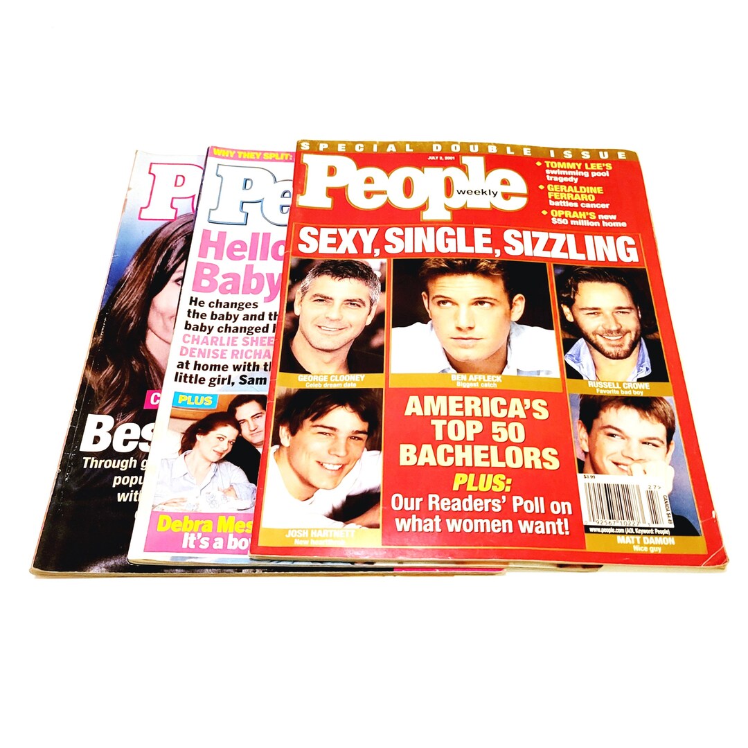 2000s People Magazines 3 Issues Jennifer Aniston Charlie Sheen Covers ...