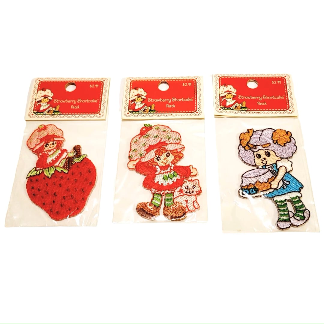 Strawberry Shortcake Patches Iron on With Bonus Angel Cake Patch - Etsy