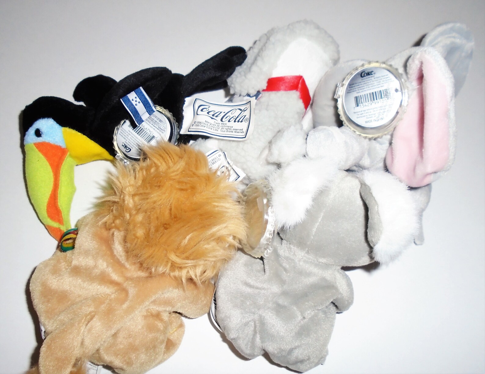 90s Coke Plush Coca Cola Stuffed Animals Elephant and Lion 2pc - Etsy