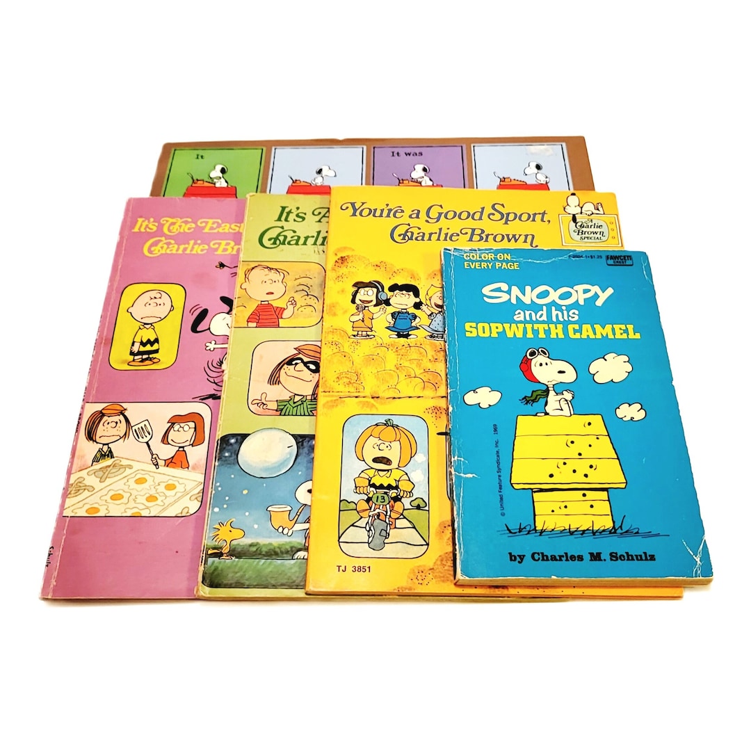 Vintage Peanuts Books Snoopy Sopwith Camel and Writing Life 5pc - Etsy