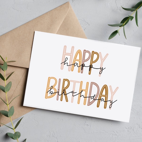 Cute Aesthetic Birthday Cards - Etsy