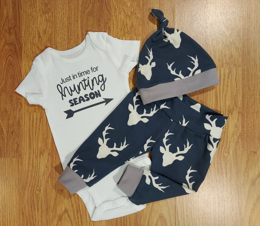 Just in Time for Hunting Season, Baby Boy Going Home Outfit, Deer ...