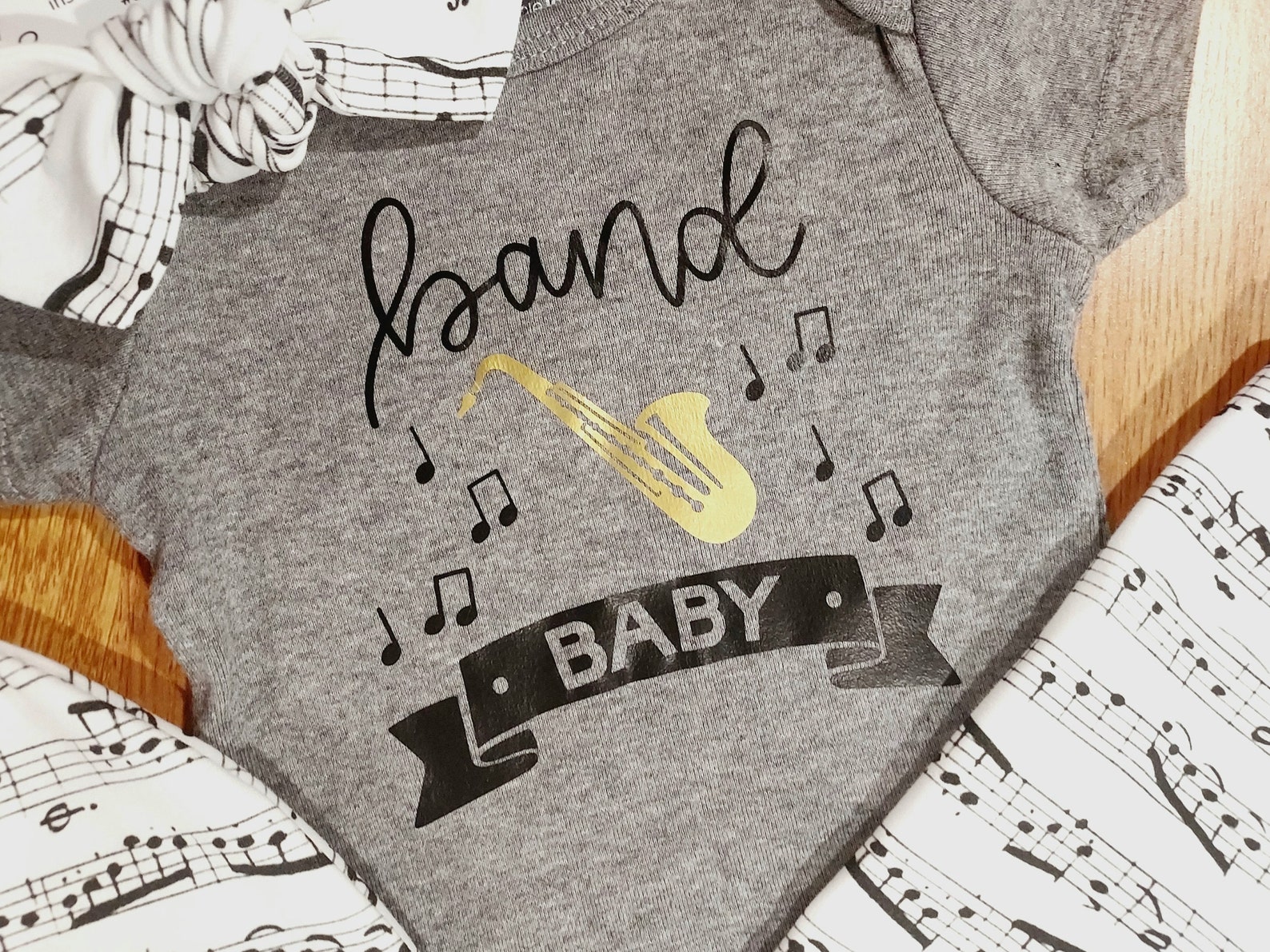 Band Baby, Saxophone, Jazz, Marching, Baby Boy, Baby Girl, Unisex ...