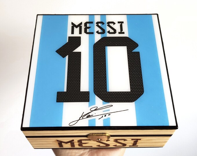 Messi Wood and Crystal Resin Box, Custom Orders - Etsy