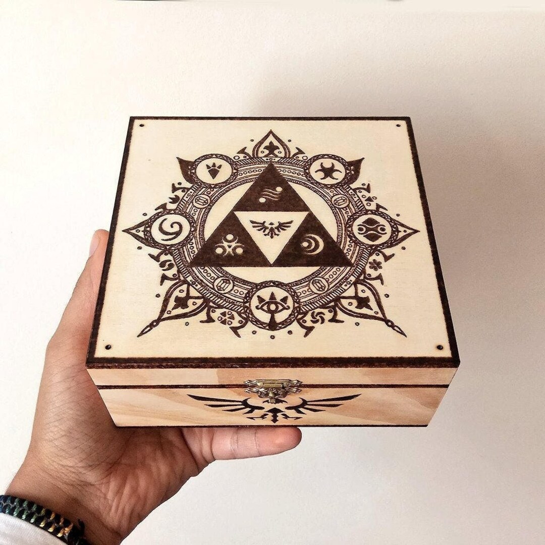 ZELDA Mandala Wooden Box, Pyrography. the Legend of Zelda, Video Games ...