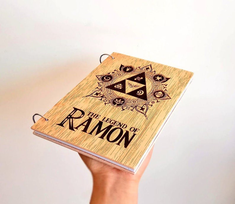 Zelda Wooden Notebook Personalizable With Name. the Legend of | Etsy