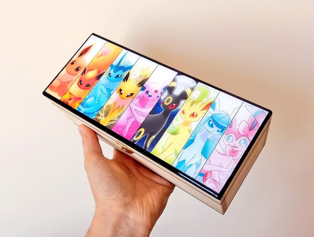 Pokemon Eevee Box Made With Wood and Crystal Resin. Video - Etsy Canada