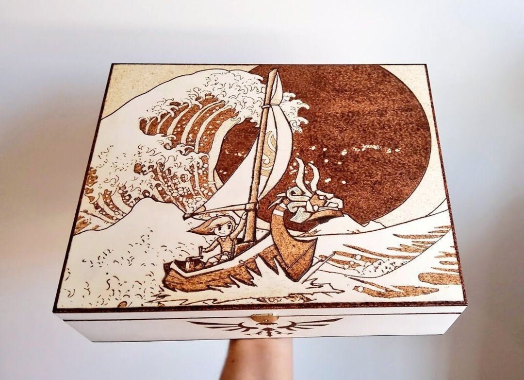 Zelda Pyro-engraved Wooden Box . Video Games Zelda Art Geek - Etsy