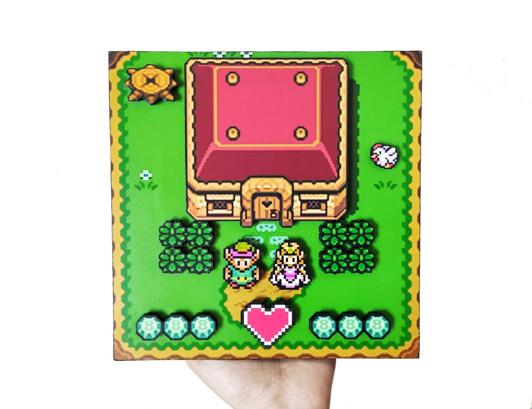 Zelda A Link to the Past Wall Art 3D, 3D Art ALTTP Video Games Diorama ...