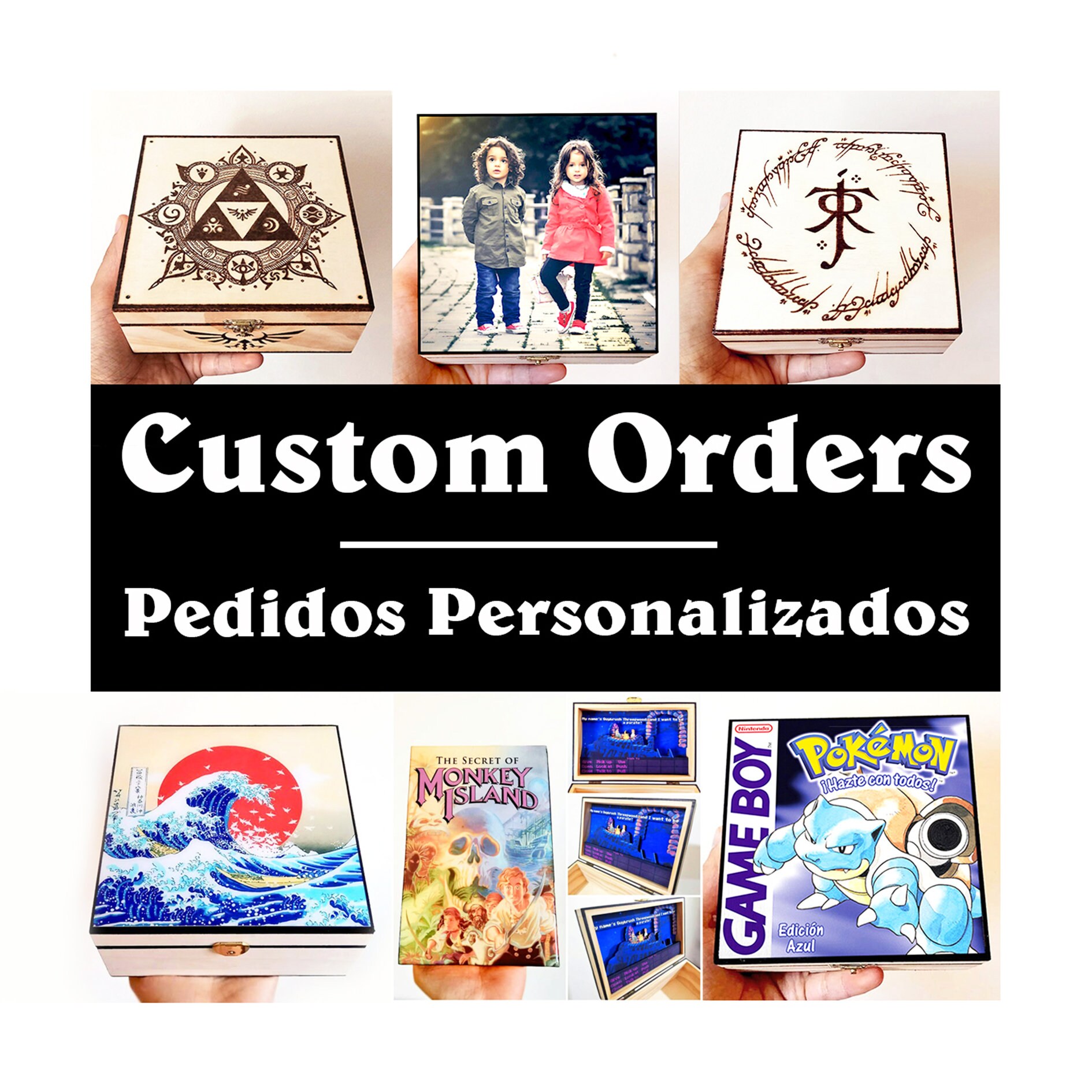 Custom Wooden Boxes Made With Your Favorite Images/ideas | Etsy