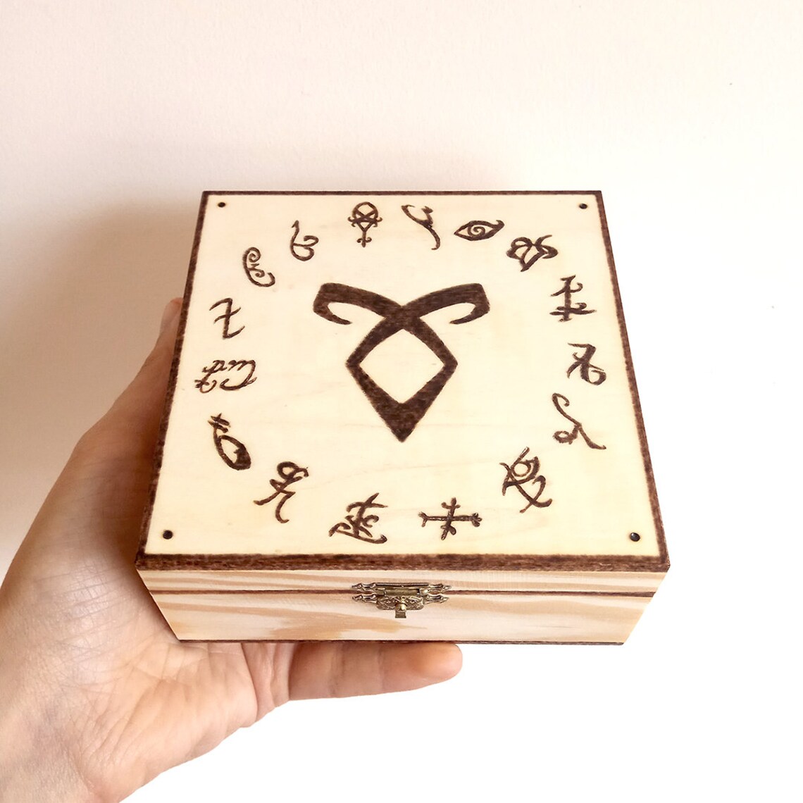 Shadowhunters Wooden Box Personalizable Pyrography Runes. | Etsy