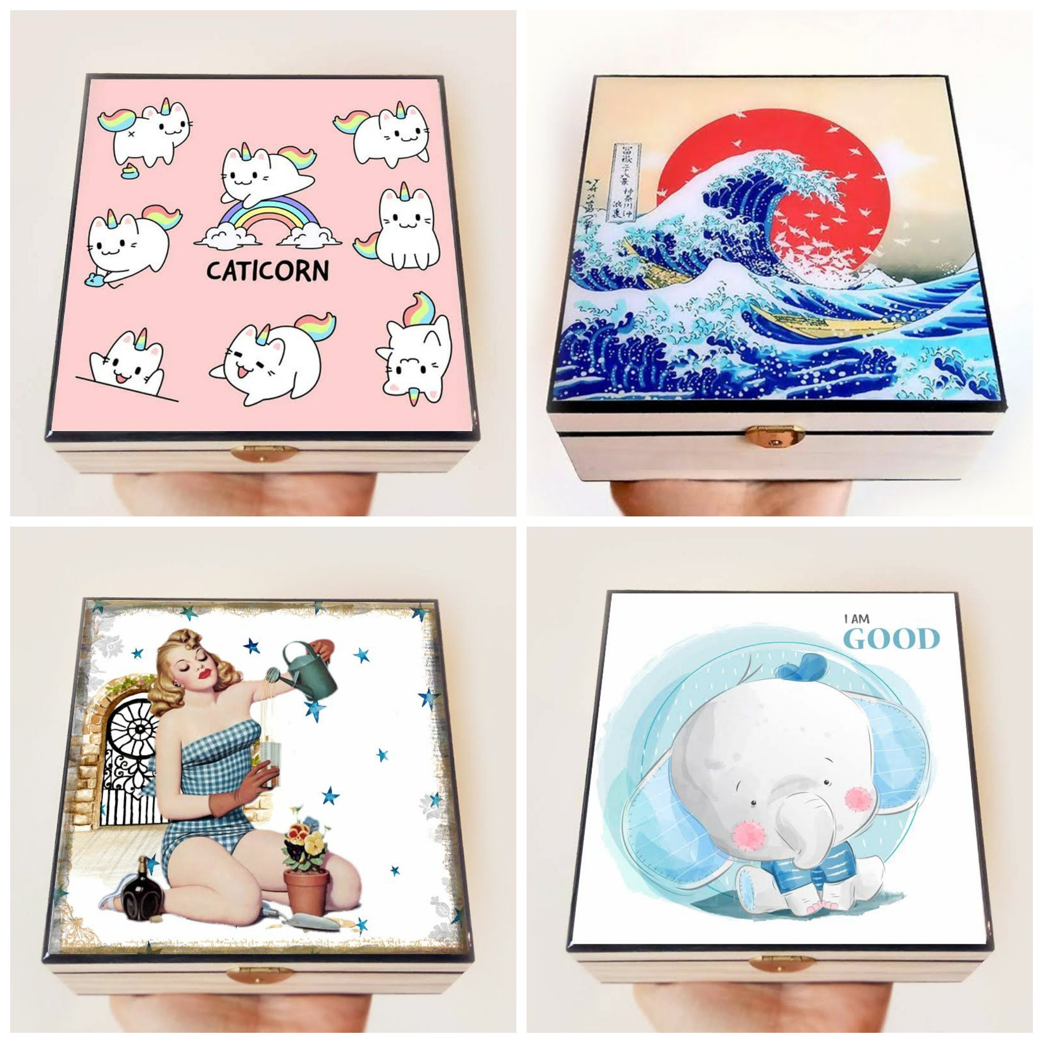 Custom Wooden Boxes Made With Your Favorite Images/ideas | Etsy