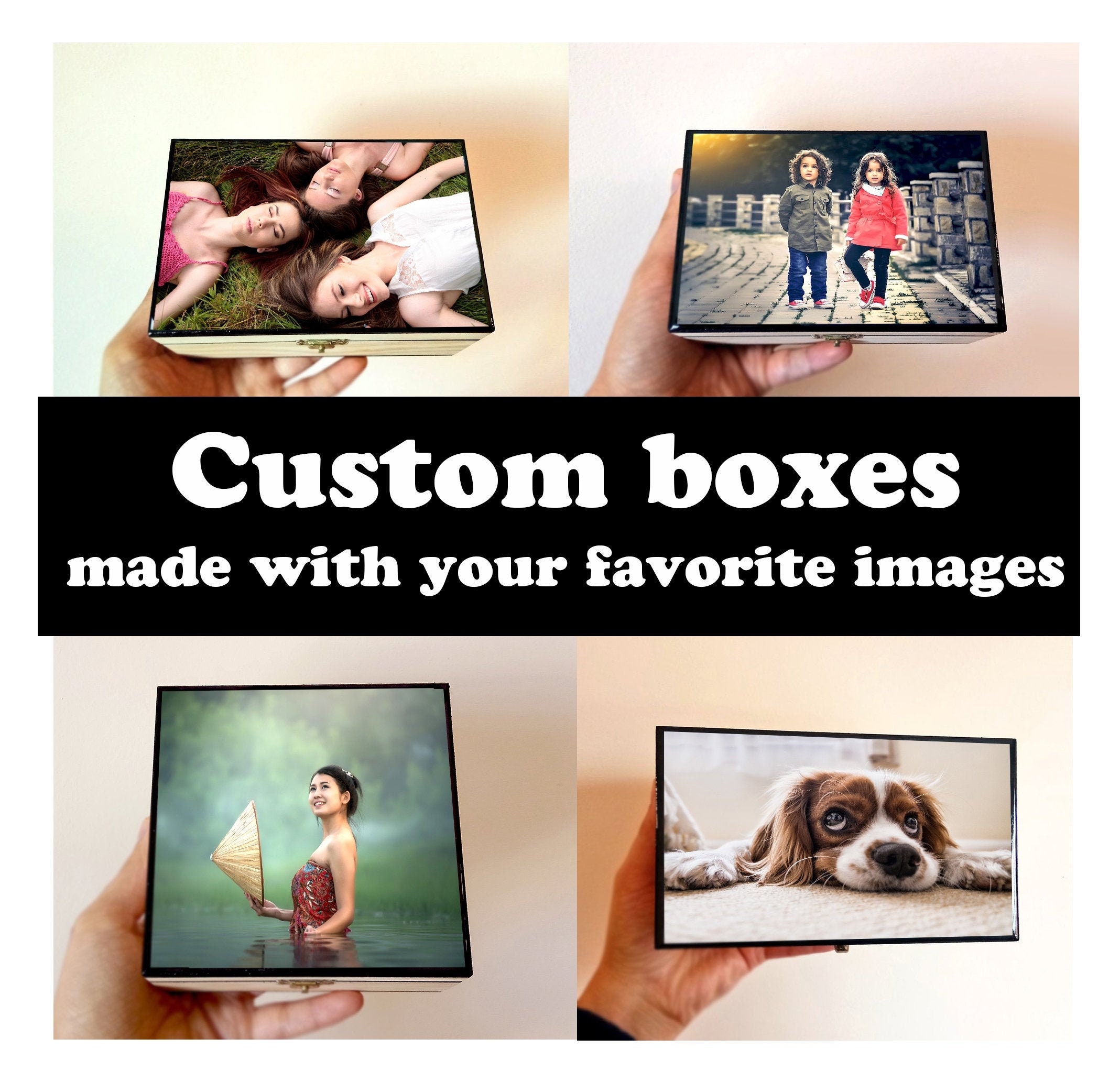 Custom Wooden Boxes Made With Your Favorite Images/ideas | Etsy