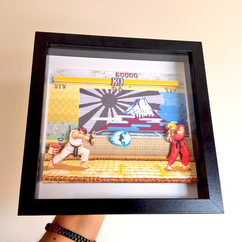 STREET FIGHTER II 3D Art. Customizable 3D Frame Street Fighter - Etsy