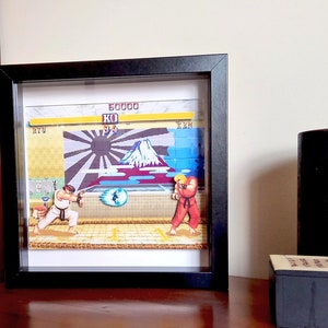 STREET FIGHTER II 3D Art. Customizable 3D frame Street | Etsy
