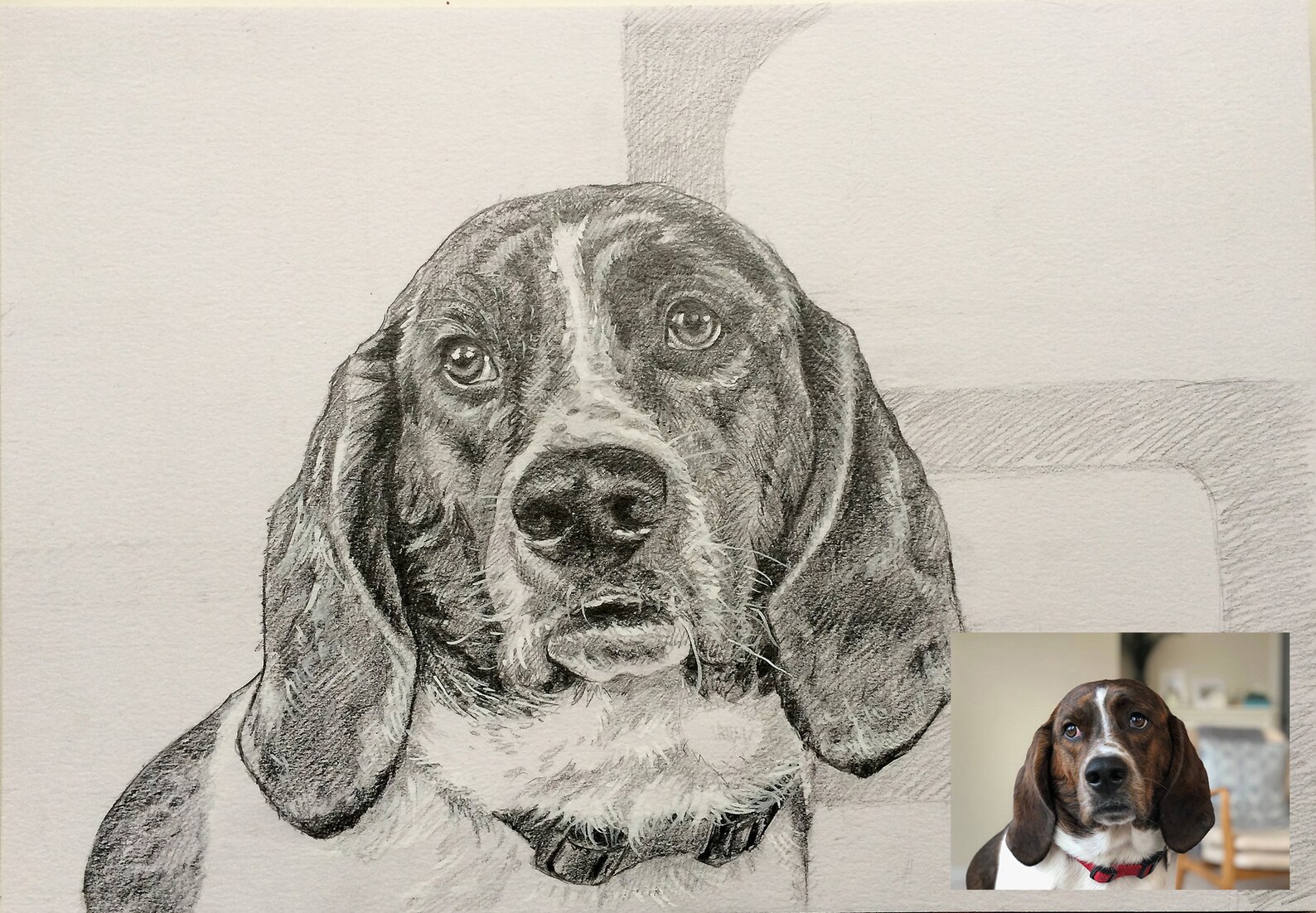 Custom Dog Drawing Custom Pet Portrait Pet Memorial Drawing - Etsy