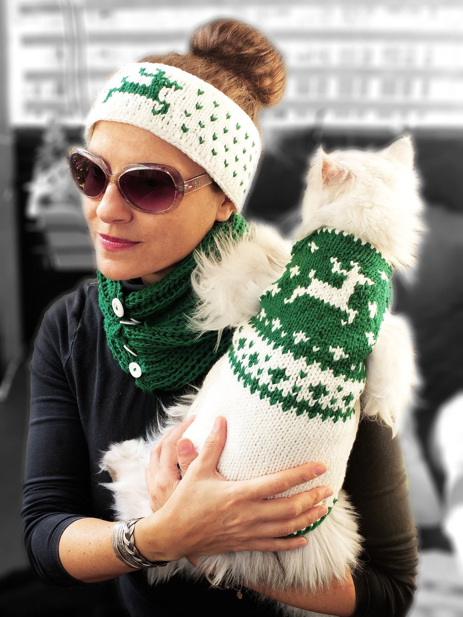 Moose Pattern Cat Sweater and Matching Owner Cloth Elk - Etsy Canada