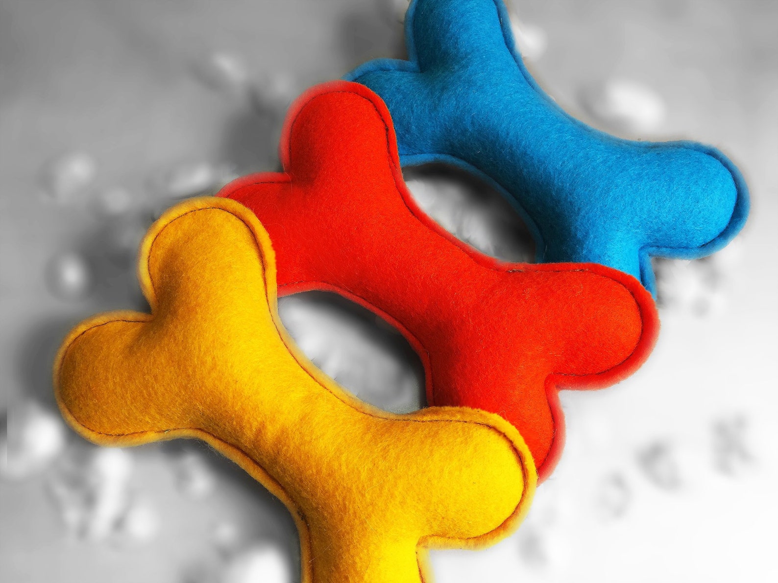 Colorful Bone Shape Felt Toys for Cats Kick toys for cats | Etsy