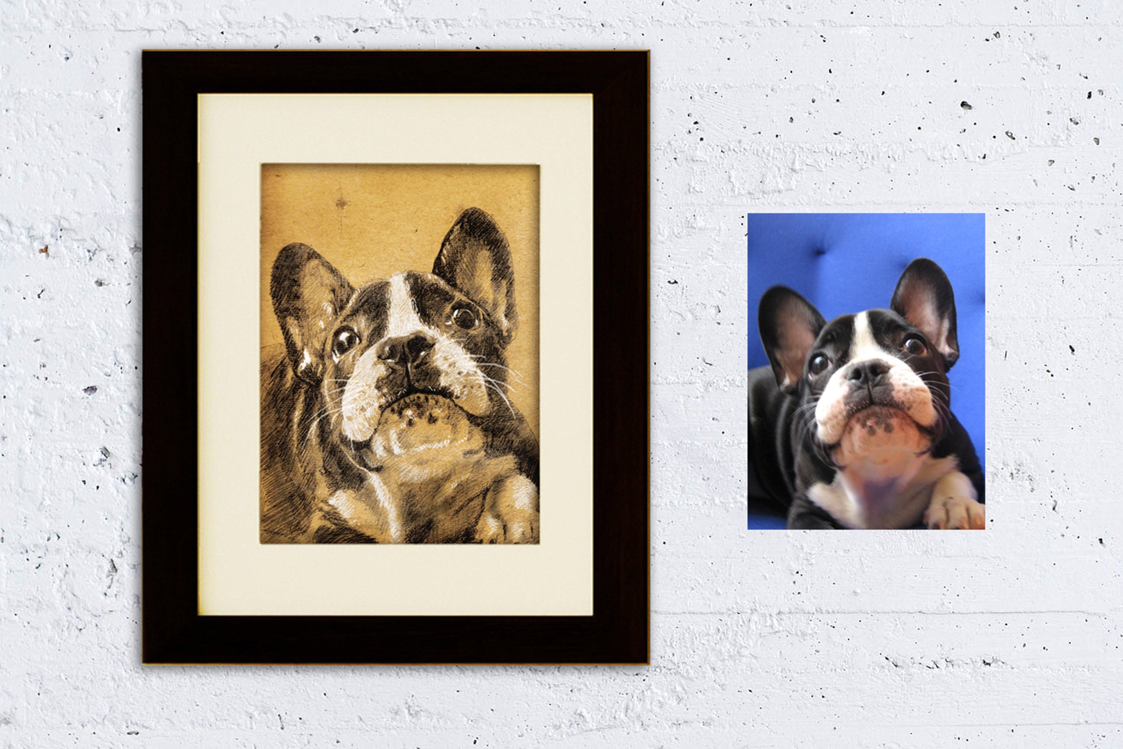 Custom Pet Drawing Pet Portrait Drawing With Charcoal Pencil | Etsy