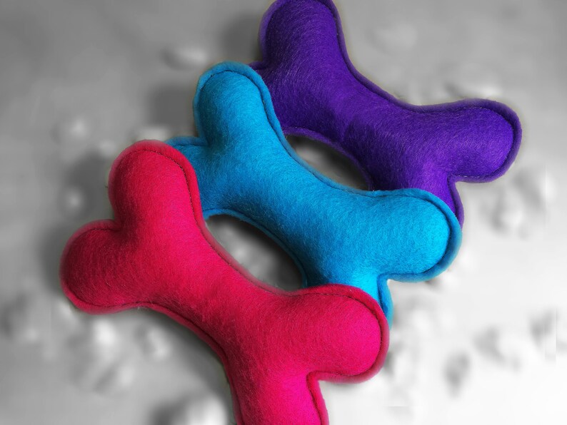 Colorful Bone Shape Felt Toys for Small Dogs Handmade Dog - Etsy