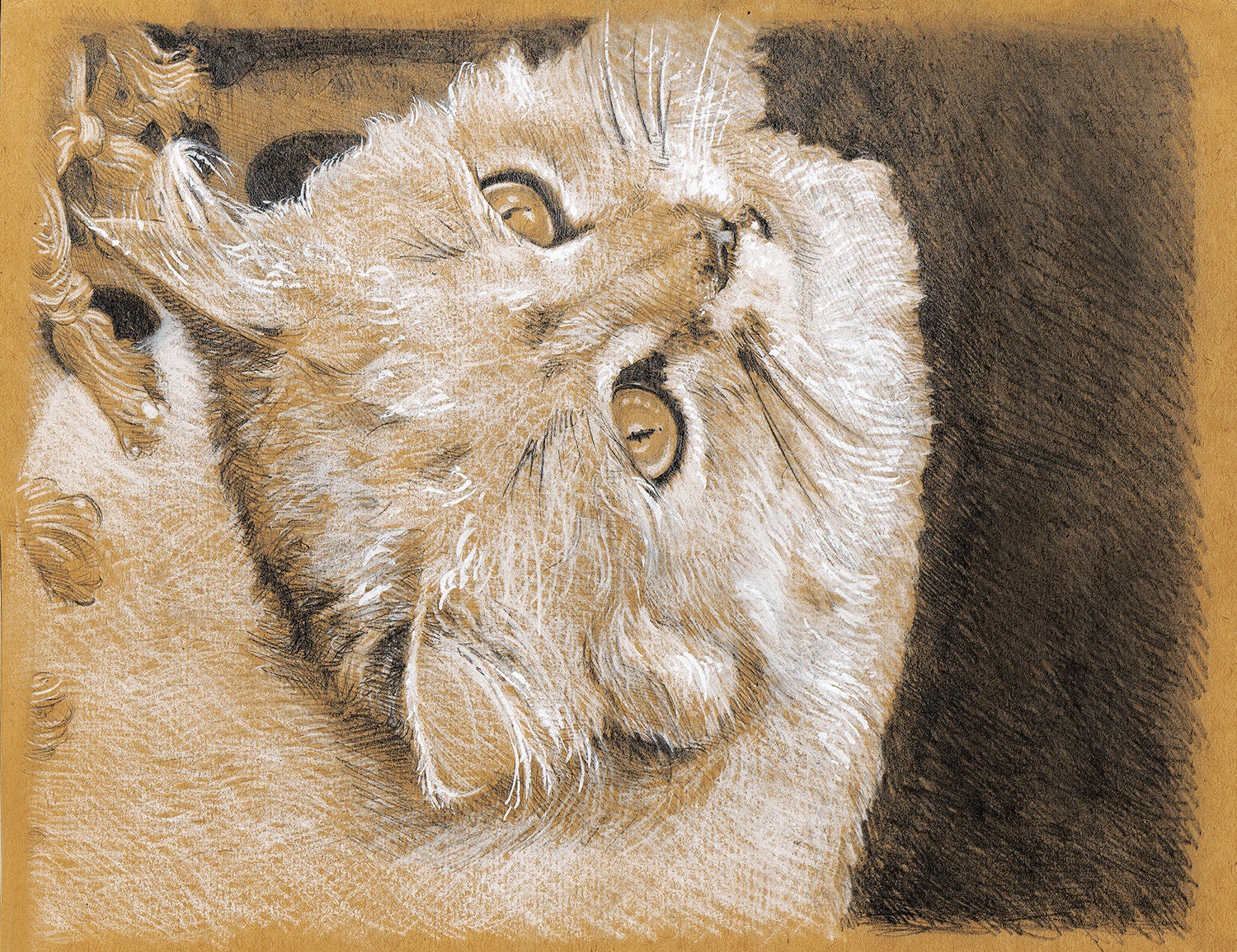 Custom Pet Drawing Pet Portrait Drawing With Charcoal Pencil | Etsy