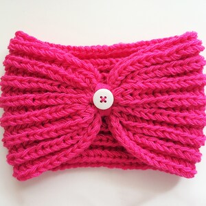 Magenta Headband Pattern, Beginner Knitting Pattern, Chunky Knitting ...