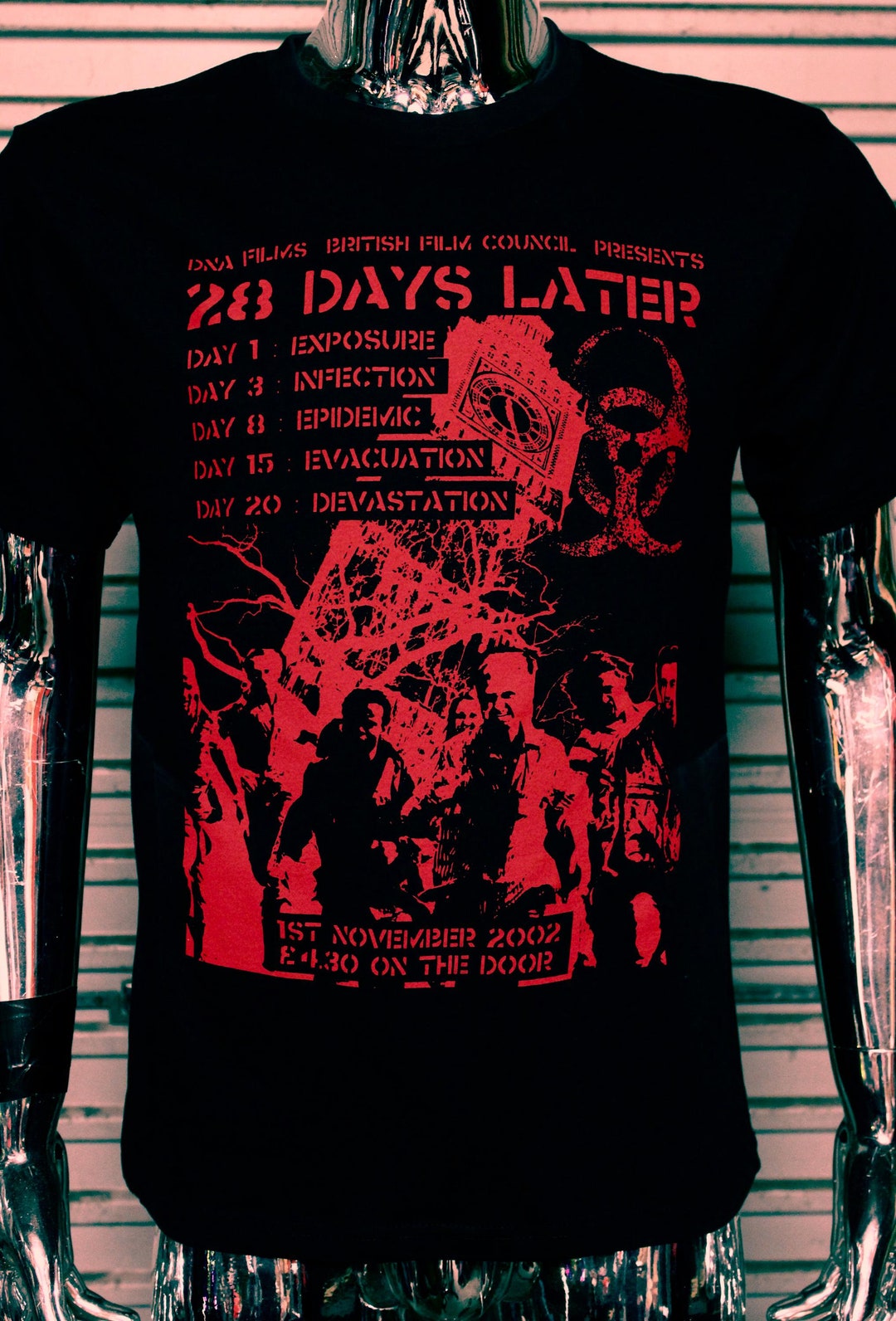 28 Days Later Red Print DIY Punk Flyer T-shirt - Etsy