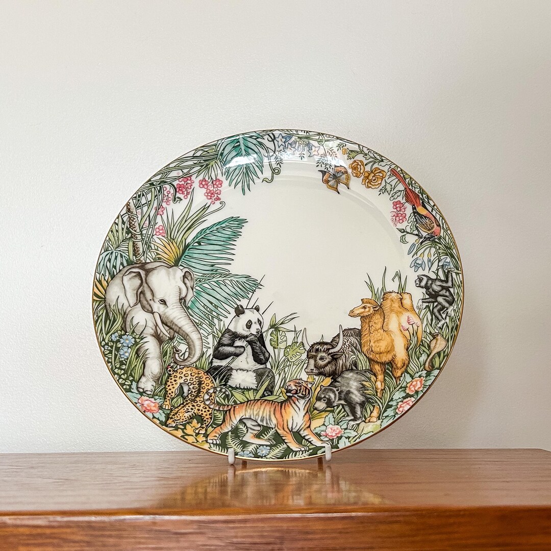 Vintage 1991 Coalport Animals of the World Asia Plate Fine Bone China ...