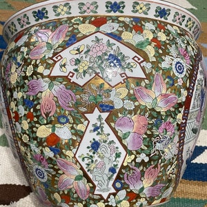 Vintage Oriental Chinese Decorative Planter/hand Decorated Ceramic ...