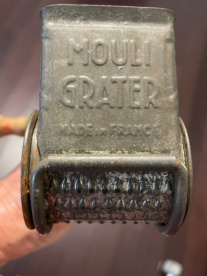 Vintage Mouli Grater With Red Wood Handle/cheese/garlic/ginger Grater ...