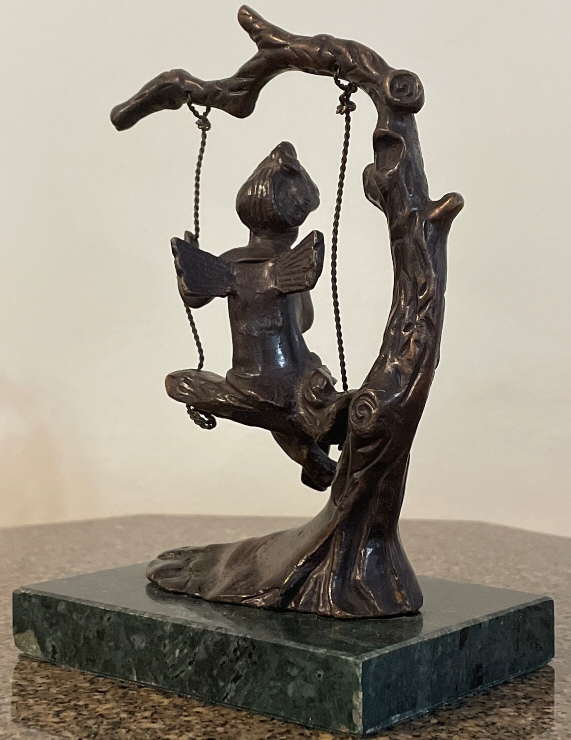 Vintage Auguste Moreau Signed Bronze Sculpture/fairy on Tree - Etsy