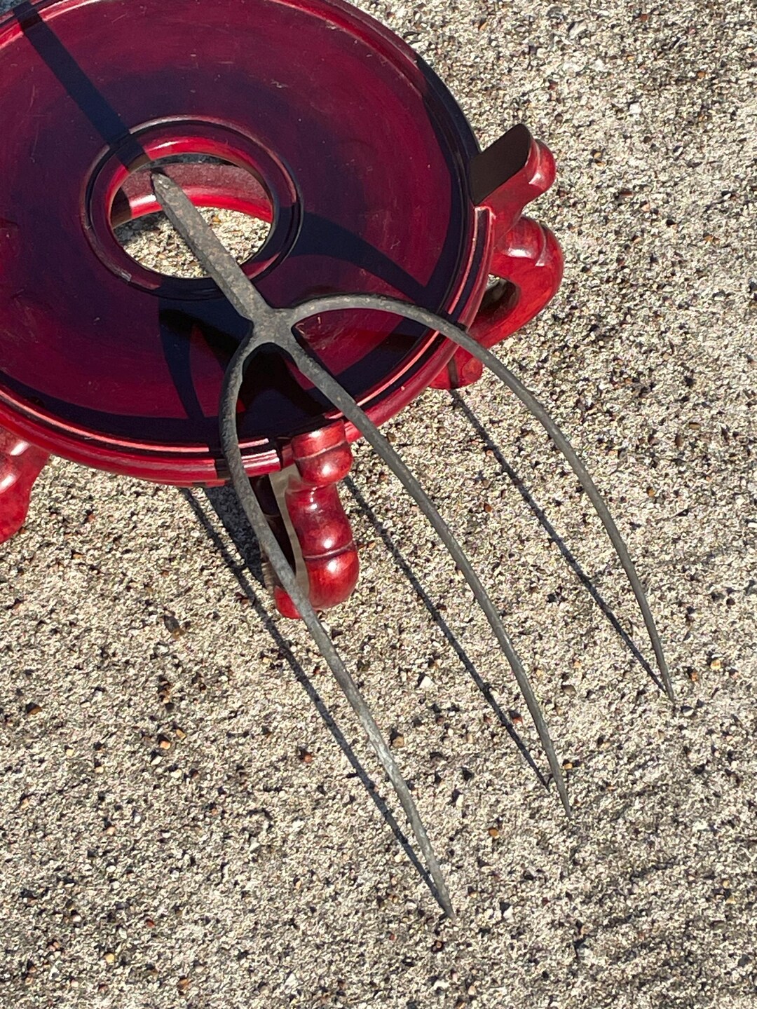 Antique Vintage Cast Iron Three Tine Hay Pitch Fork Head/curved Three ...