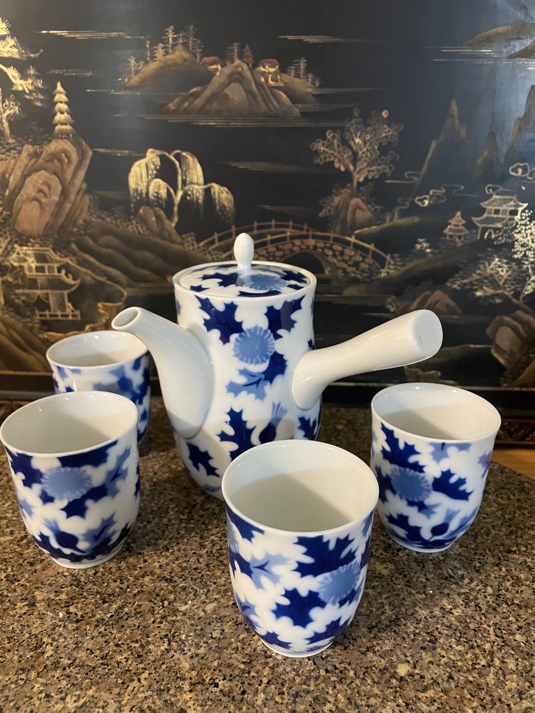 Vintage Oriental Japanese 急須 Tea Set/coffee Set/side Handle Tea Pot ...