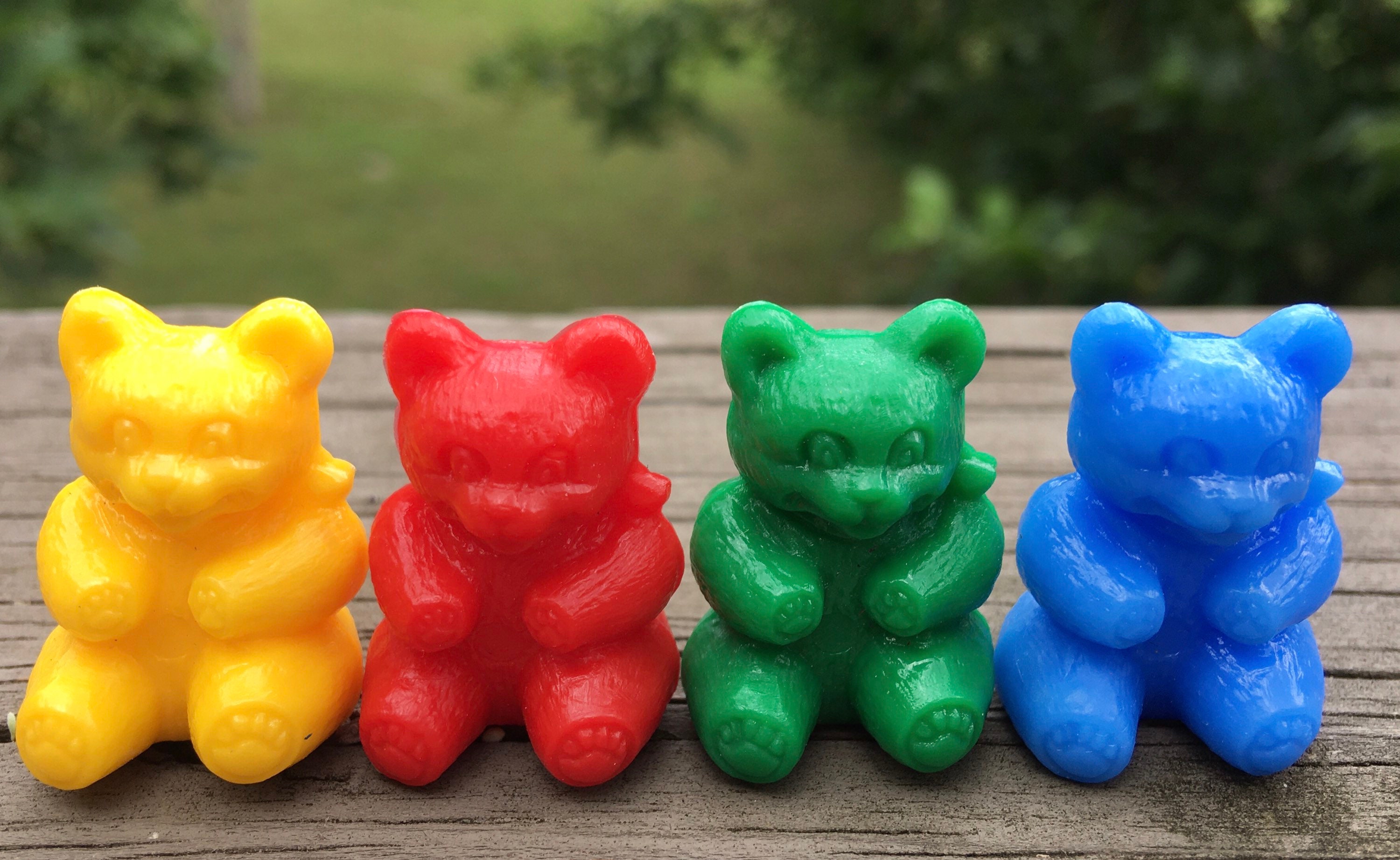 Vintage Multicolor Textured Plastic Miniature Teddy Bear Shape | Etsy