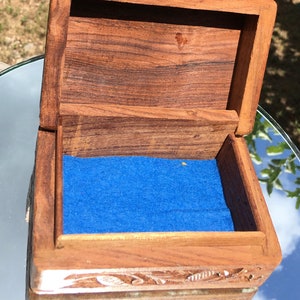 Vintage Hand Carved Wooden Box/solid Wood Keepsake Box/ornate Floral ...