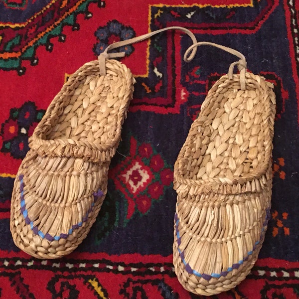 Woven Straw Shoes - Etsy