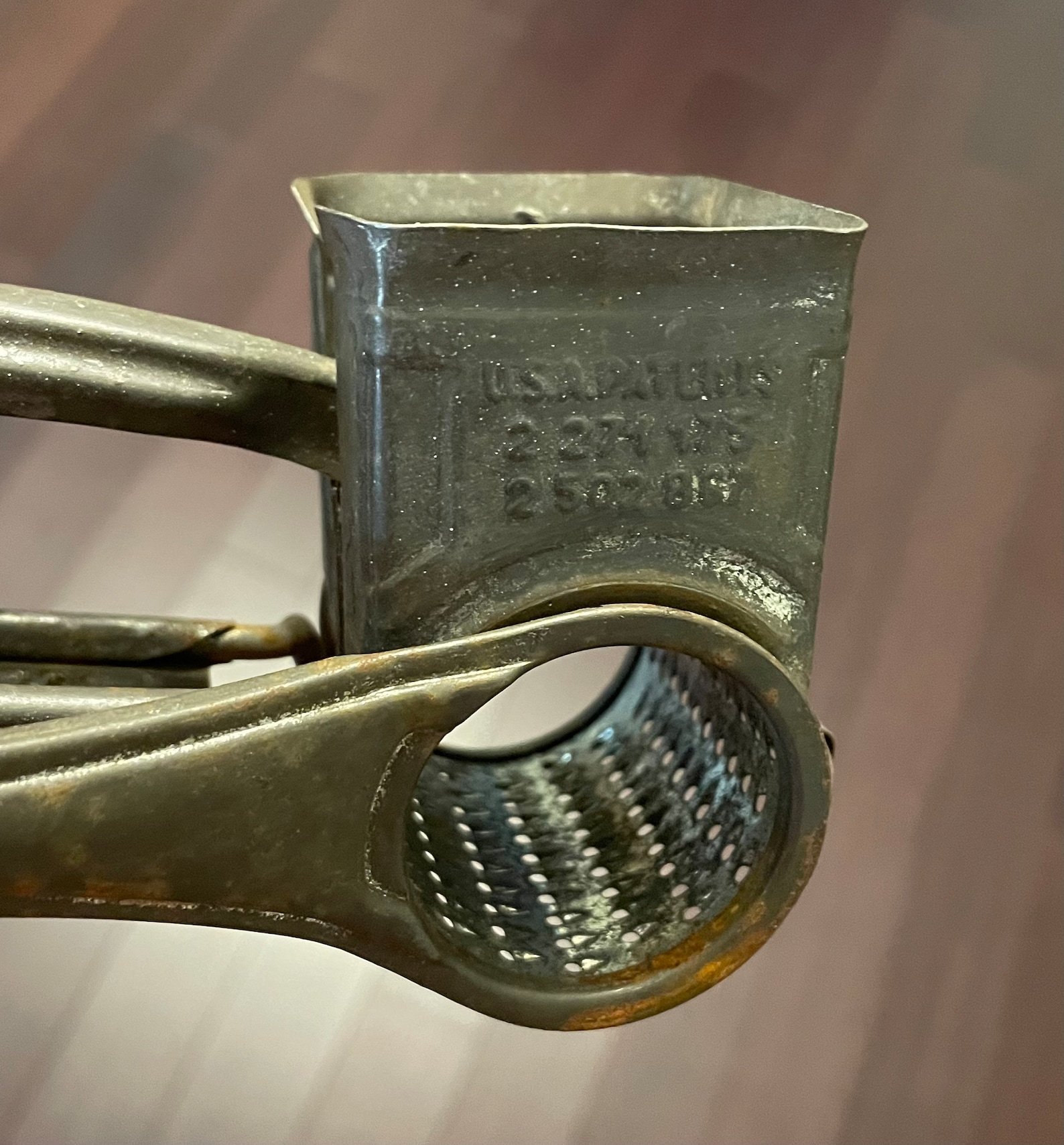 Vintage Mouli Grater With Red Wood Handle/cheese/garlic/ginger Grater ...