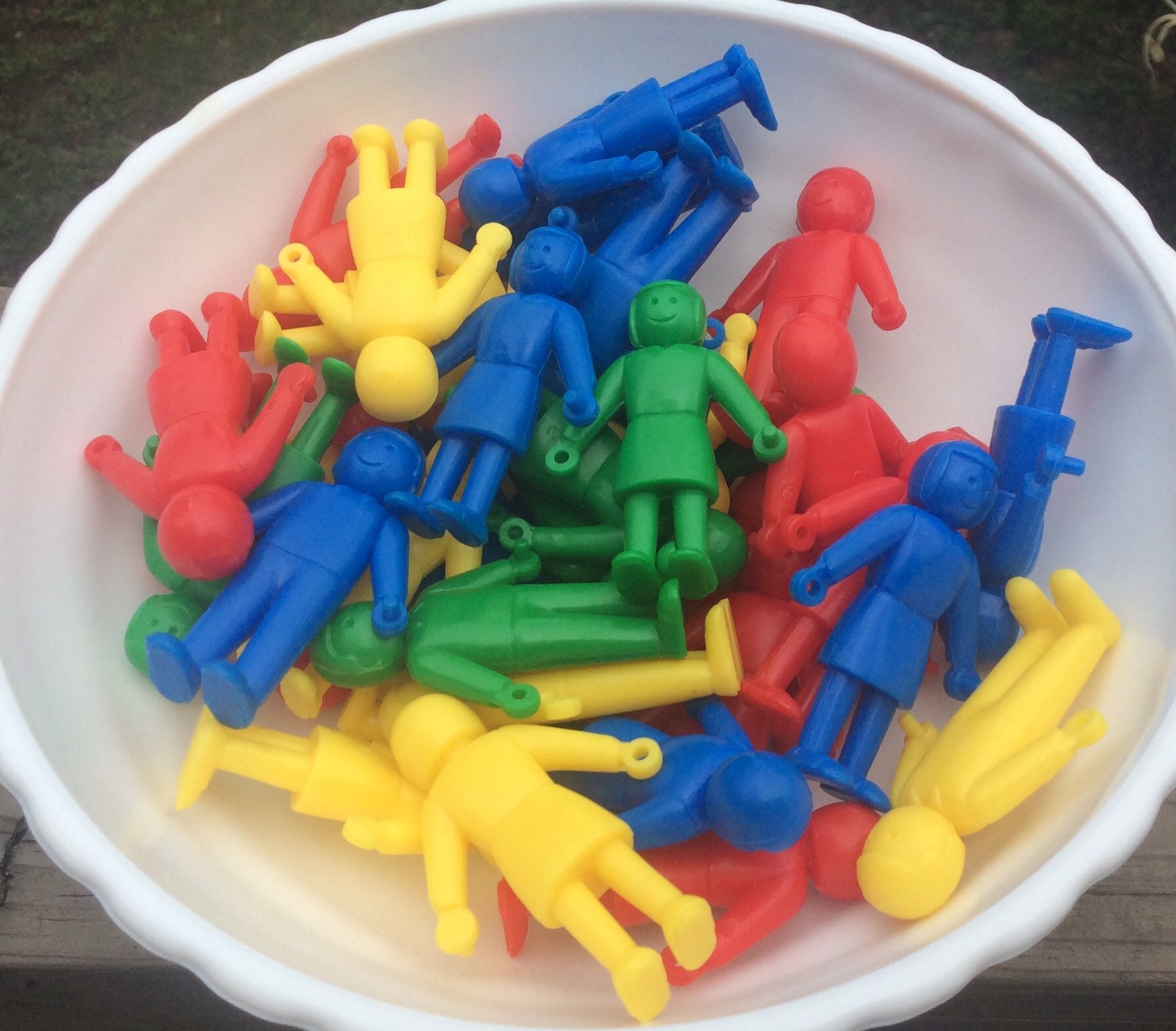 Vintage Multicolor Plastic Linking Connecting People Math | Etsy